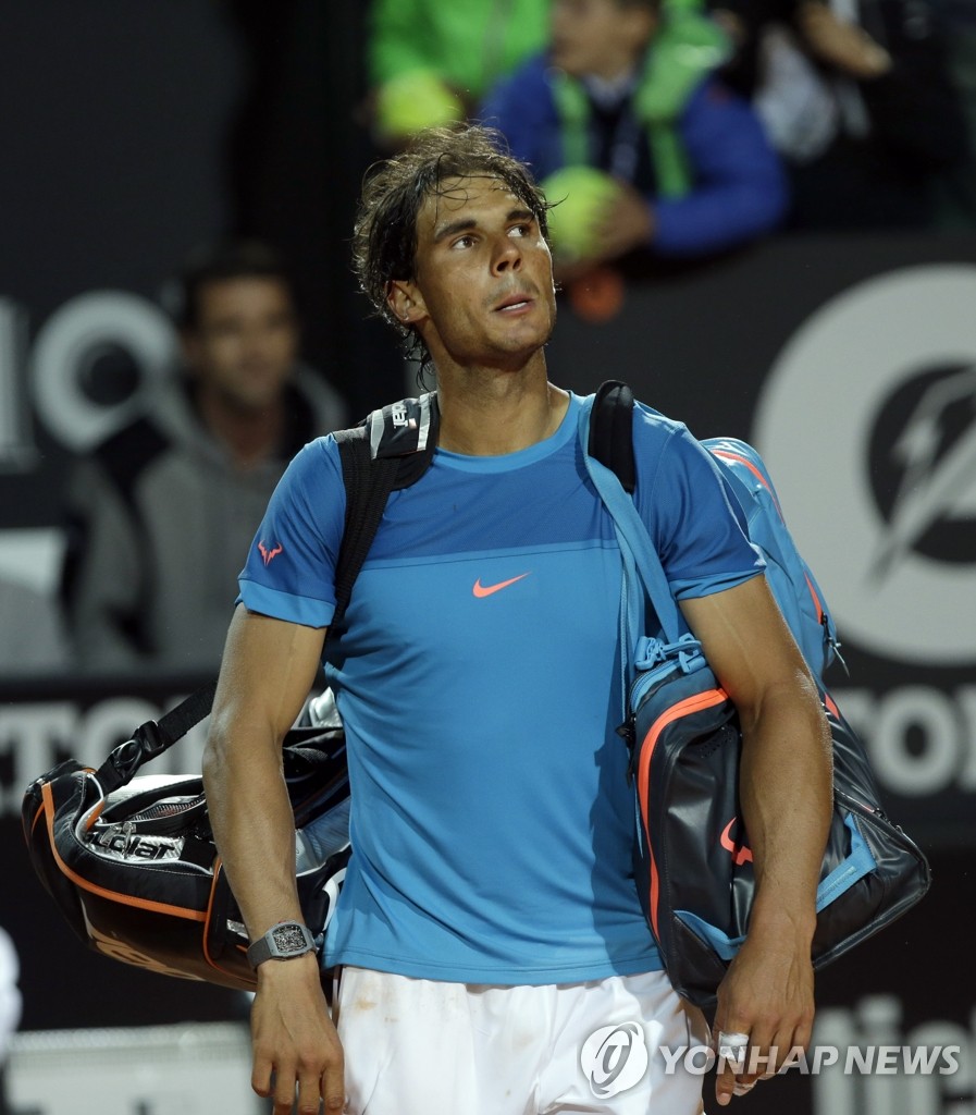 -테니스- 나달, 클레이코트서 4개 대회 연속 탈락 | 연합뉴스