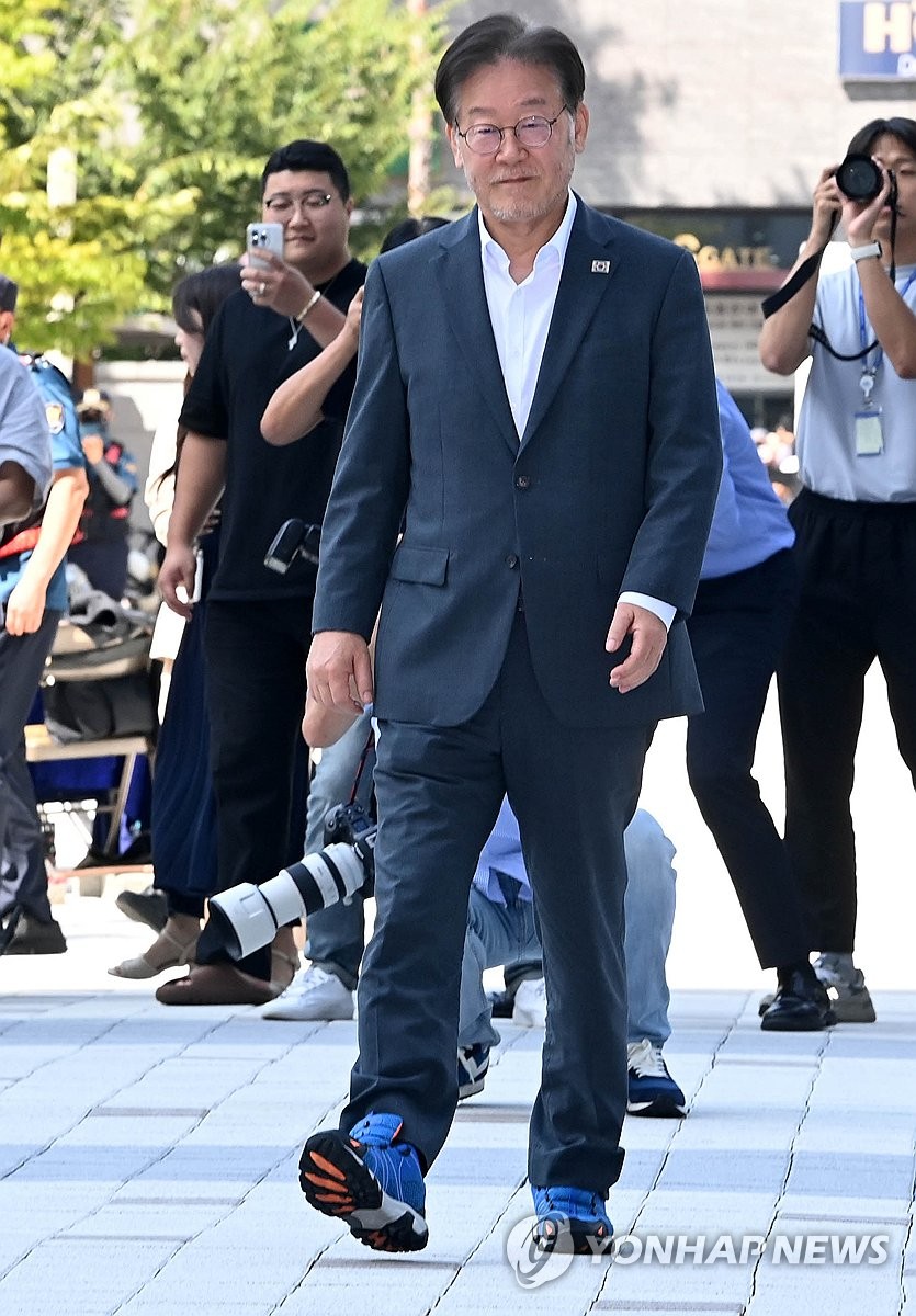 이재명 대북송금 의혹 수원지검 2차 출석 연합뉴스